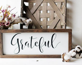 Grateful sign | Etsy