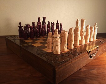 Antique chess set | Etsy