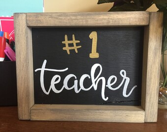 Number one teacher | Etsy