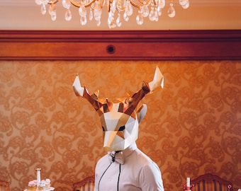 Buck Leather Mask Adult or Child Sizes Deer His and Hers