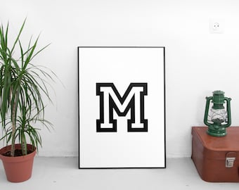 Letter m print | Etsy