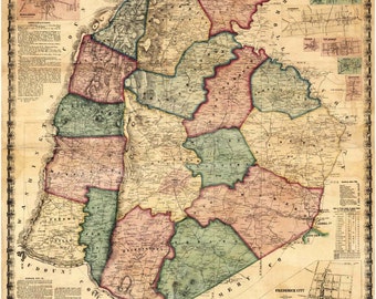 1858 Map of Harford County Maryland with Homeowner Names