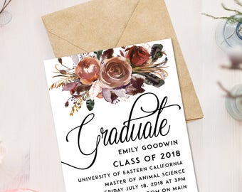Floral graduation | Etsy