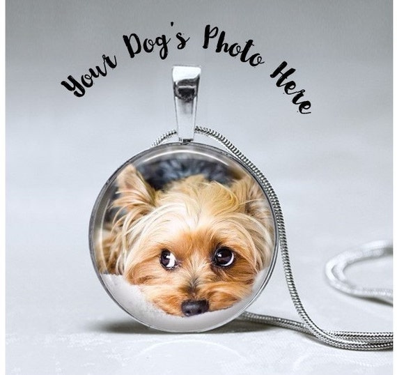 Dog Necklace Dog Photo Necklace Custom Personalized Pet