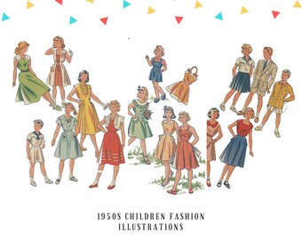 1950s clip art | Etsy