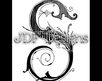 S monogram | Etsy