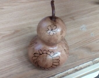 Items similar to Wood Burned Gourd, Pyrography on Etsy