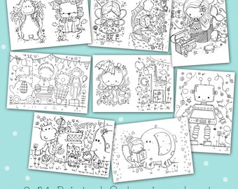 Colouring in sheets | Etsy