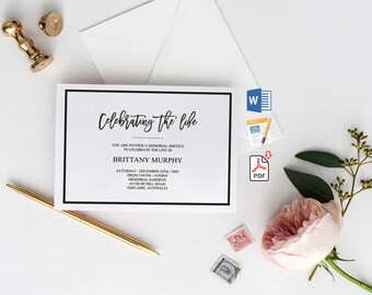 Mourning invitation | Etsy