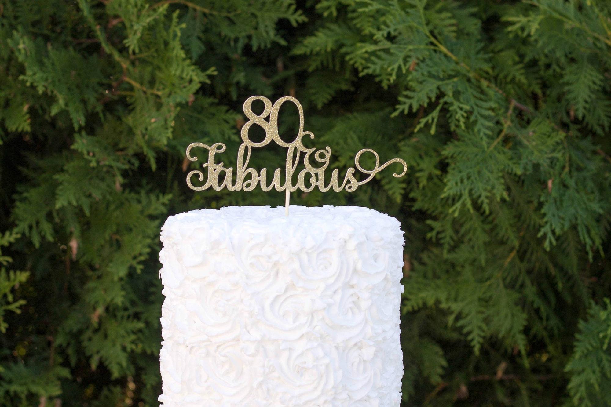 80 and fabulous cake topper 80th birthday cake topper