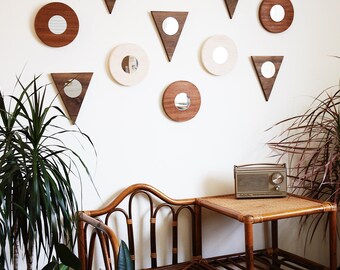 Half Circle Mirror Brass Border Handmade Wall Mirror Round