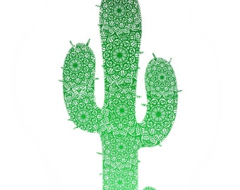 Cactus mandala | Etsy