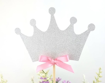 Silver glitter crown | Etsy