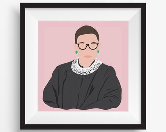 Ruth Bader Ginsburg Feminist Poster Print Feminist Wall Art