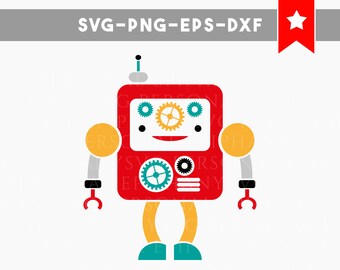 Robot svg | Etsy