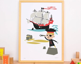 Pirate themed art | Etsy