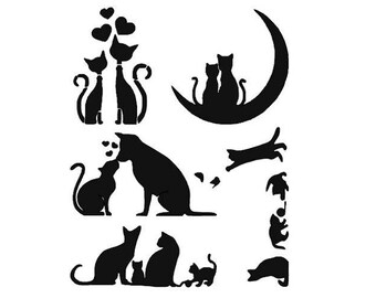 Cat stencils | Etsy