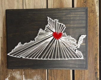 Virginia Wood Sign Virginia Rustic wood Sign Wooden Virginia