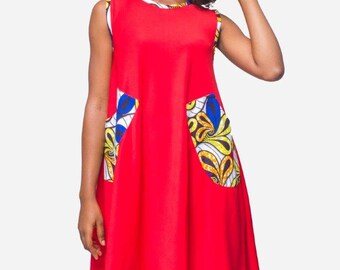 Red african dress | Etsy