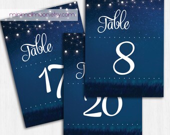 Navy Table Numbers Elegant Lace table numbers Printable