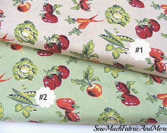 Kitchen print fabric | Etsy