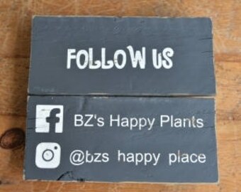 Follow us sign | Etsy