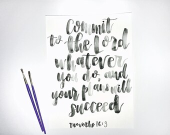 Proverbs 16 3 | Etsy