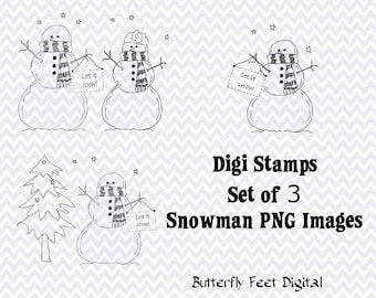 Snowman clip art | Etsy