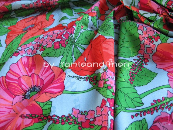 silk fabric gorgeous floral print silk cotton blend fabric