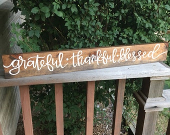 Grateful sign | Etsy