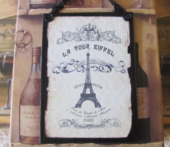 French Decor Sign French Country Decor Paris Decor Shabby