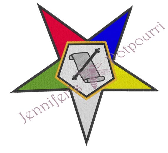 Eastern Star Conductress Embroidery Design Digital File