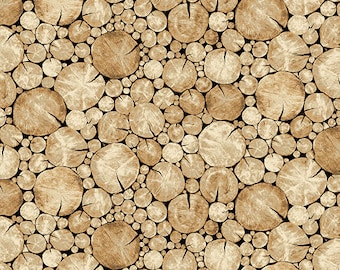 Wood log fabric | Etsy