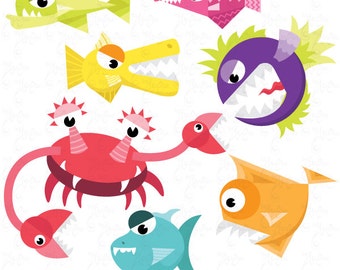 Monster clipart monsters clip art whimsical cute aliens
