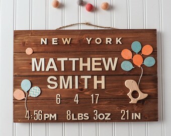 Baby birth board | Etsy