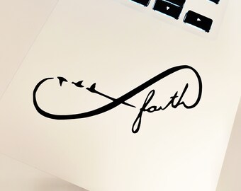 Infinity vinyl decal Faith Love Blessed Add-A-Name