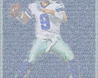 Dallas Tony Romo Sports Print Art 11x17