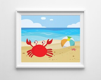Crab poster | Etsy