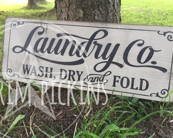 Laundry sign | Etsy