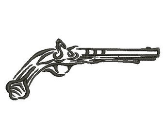 Gun Embroidery Design six shooter cowboy gun western gun