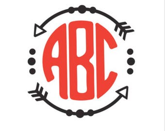 Arrow monogram | Etsy