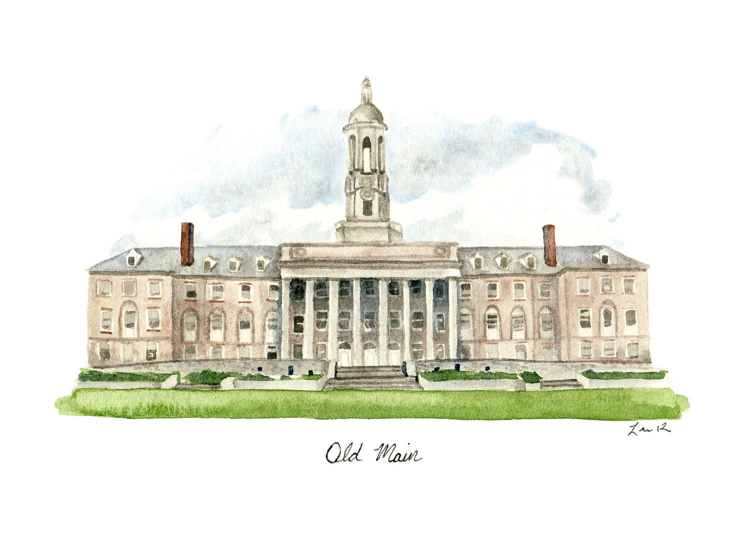 Penn State Old Main Art Penn State Painting Penn State