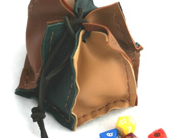Leather dice bag | Etsy