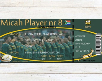 Rugby invitation | Etsy
