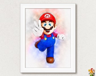 Super mario print | Etsy