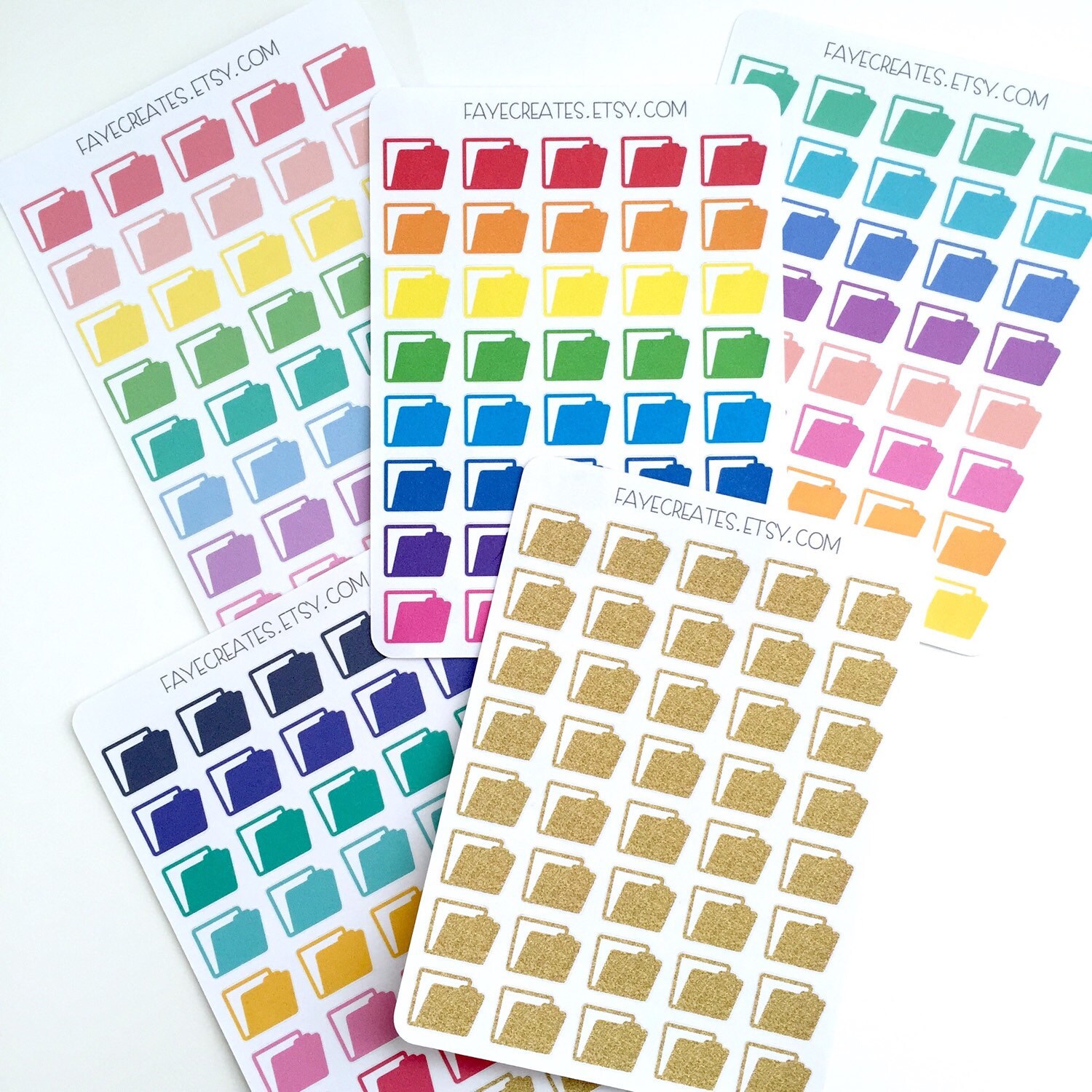 Die-cut file folder stickers for Day Designer and other planners from ...