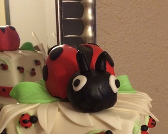 Ladybug cake topper | Etsy