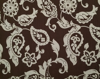 Brown paisley fabric | Etsy