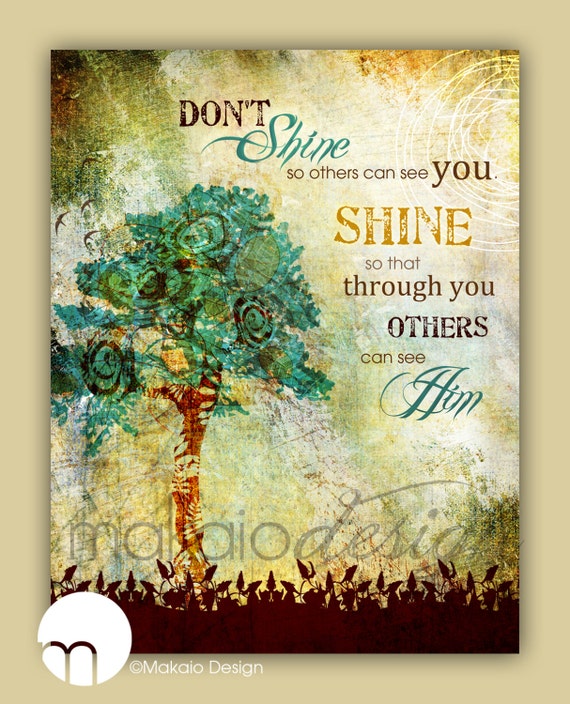 Christian Tree Art Inspirational Tree Art Whimsical Tree