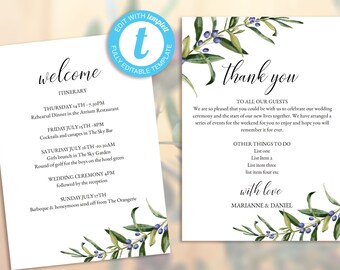 Wedding welcome card | Etsy